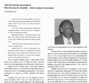 Benjamin Mills, 19th Century Kentucky Gunmaker – American Society of ...