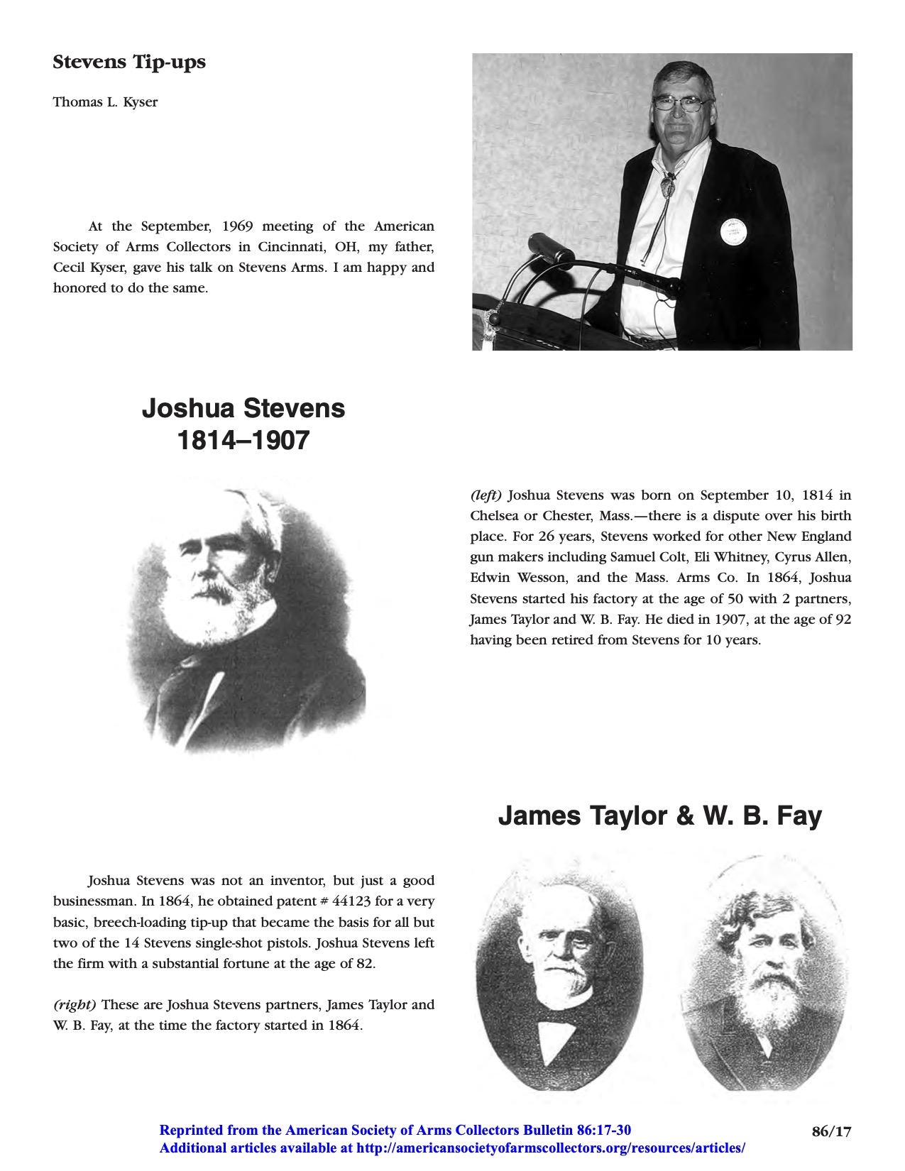 Stevens Tip-Ups – American Society of Arms Collectors