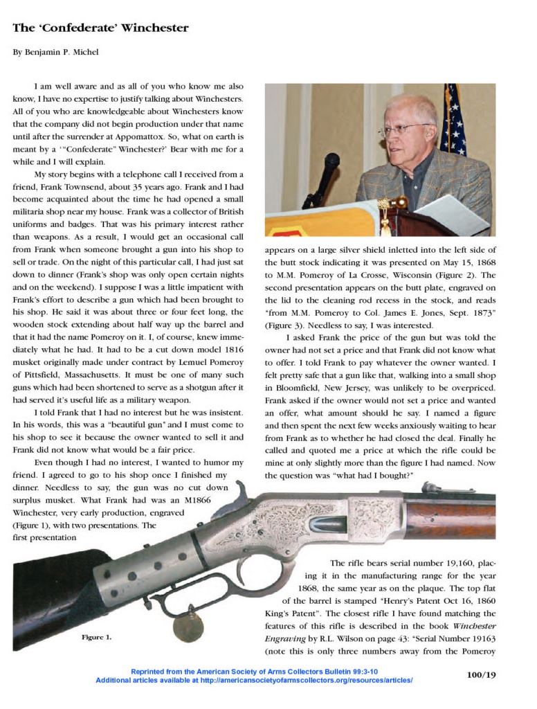 The ‘Confederate’ Winchester – American Society of Arms Collectors