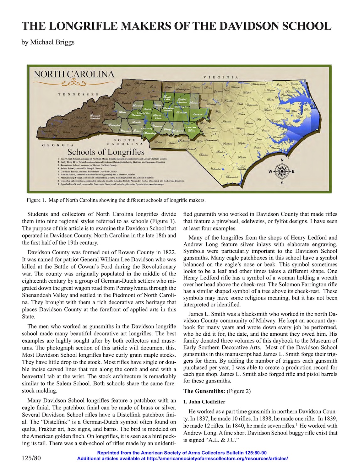 The Longrifle Makers of the Davidson School – American Society of Arms ...