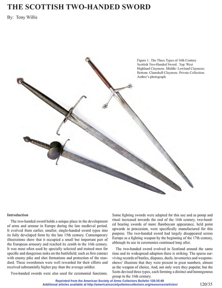 The Scottish Two-Handed Sword – American Society of Arms Collectors
