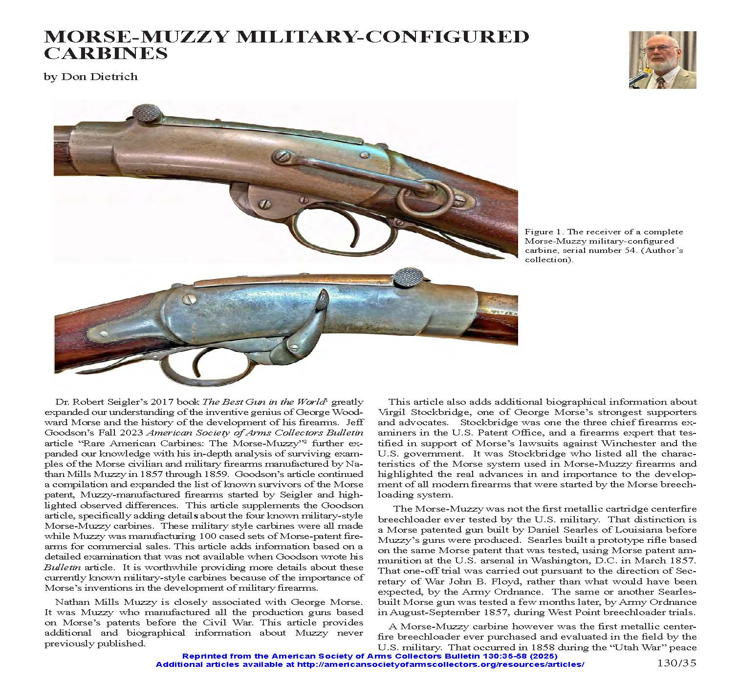 Morse-Muzzy Military-Configured Carbines – American Society of Arms ...